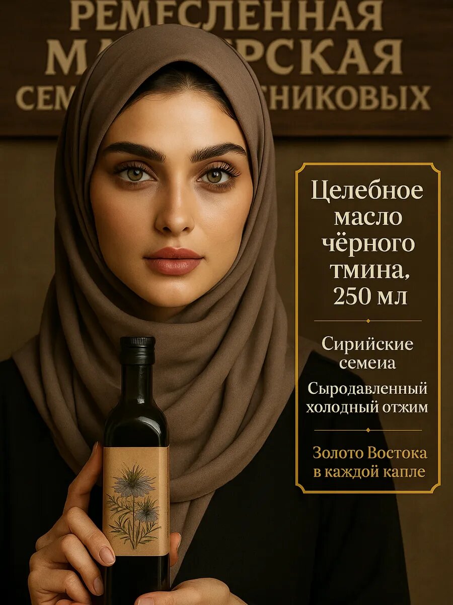 Сыродавленное масло черного тмина(Сирийские семена) - 250 мл