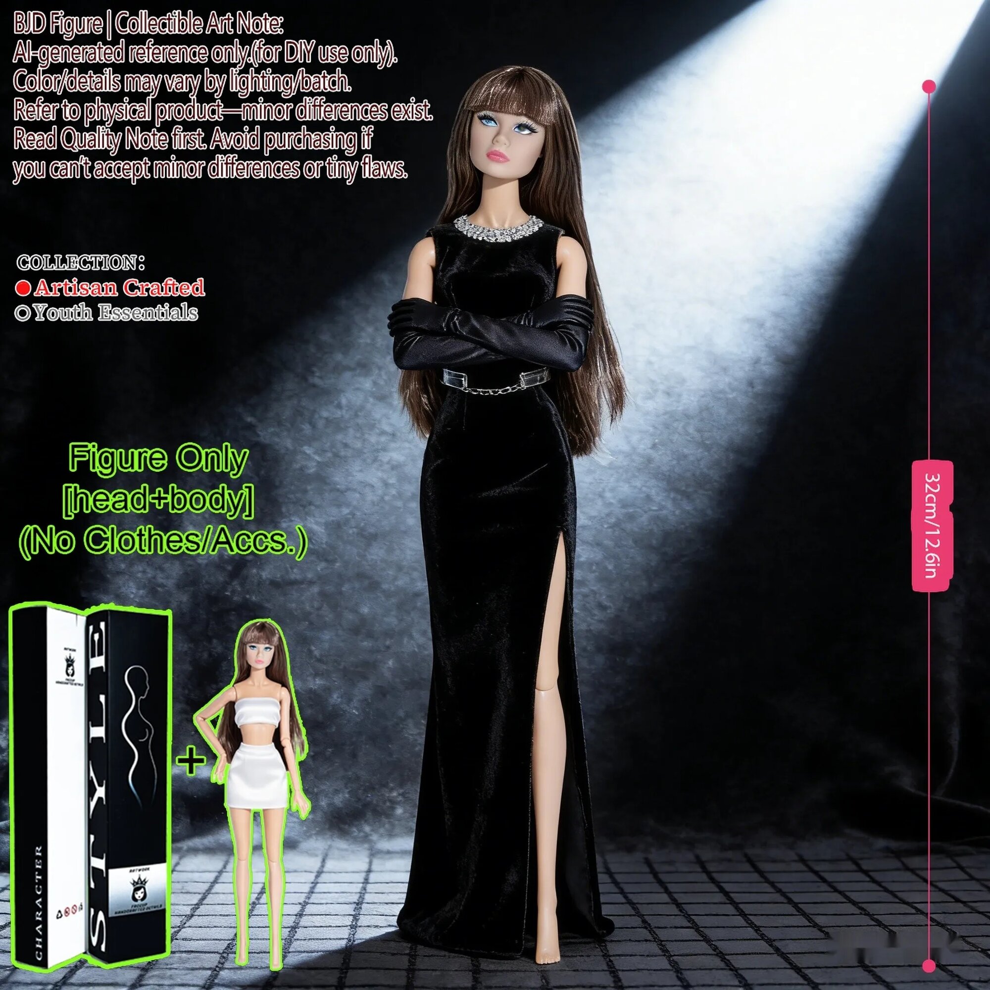 Кукла 1/6 Rakdoll, черный, 12.6 дюймов, TypeA