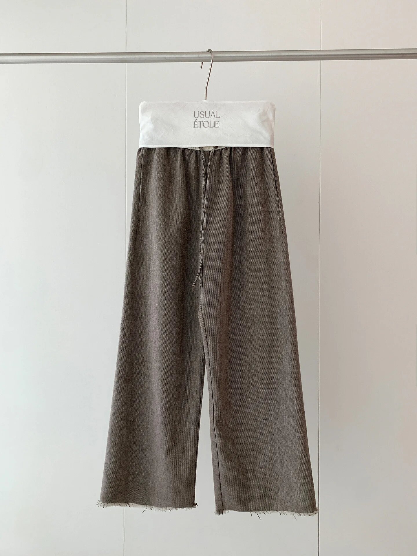 Текстурированные прямые брюки из хлопка и полиэстера женские S