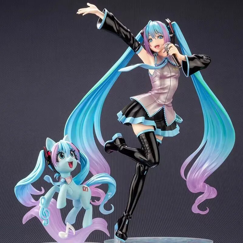 Радужная лошадь(My Little Pony) ver. Miku 21CM Фигурка из пластика для коллекционеров