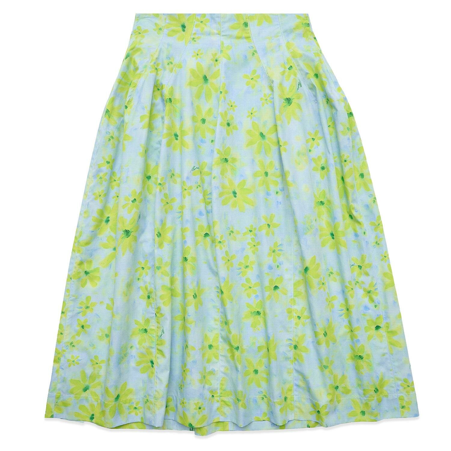 Юбка Юбка Marni Light Green Poplin High-Waisted Skirt