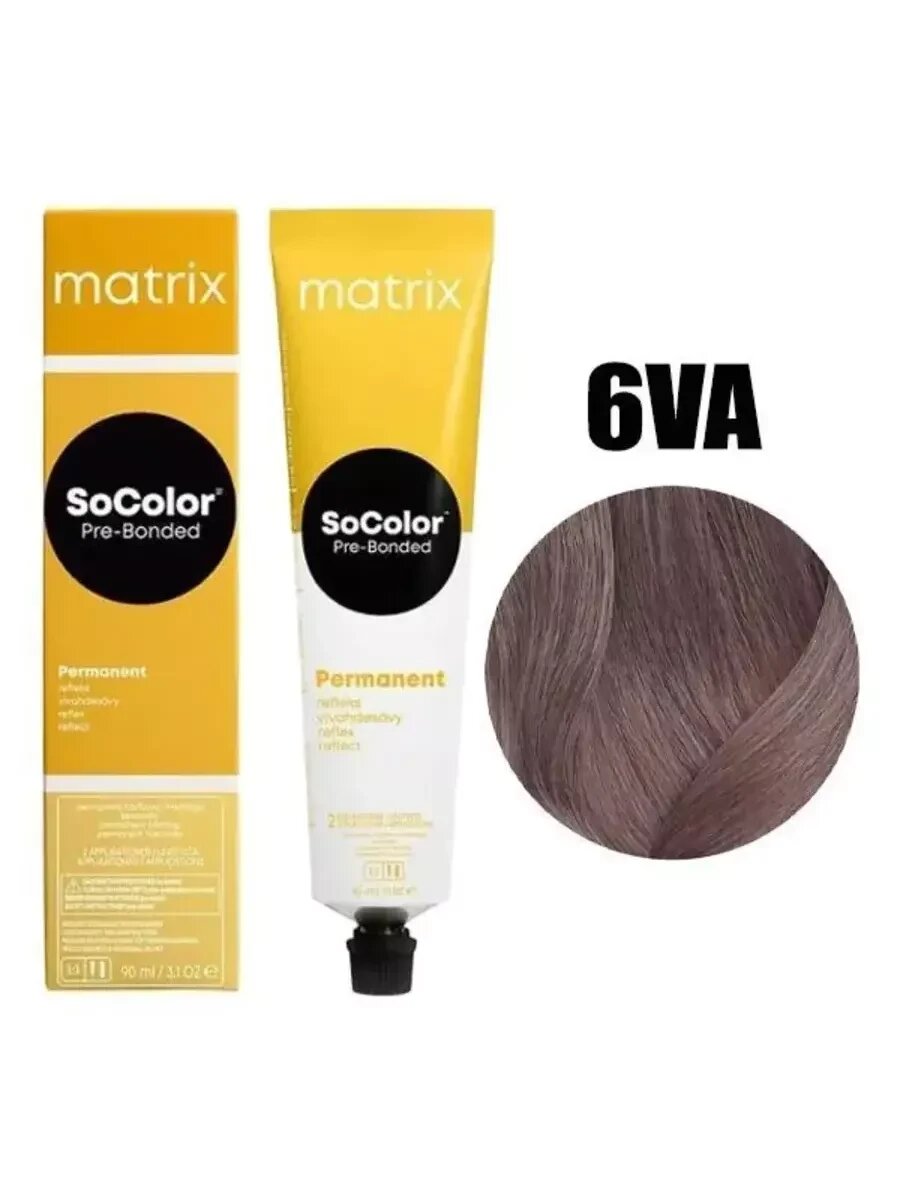 Перманентная краска для волос с бондером Matrix SoColor Pre-Bonded, 6VA (6.21)