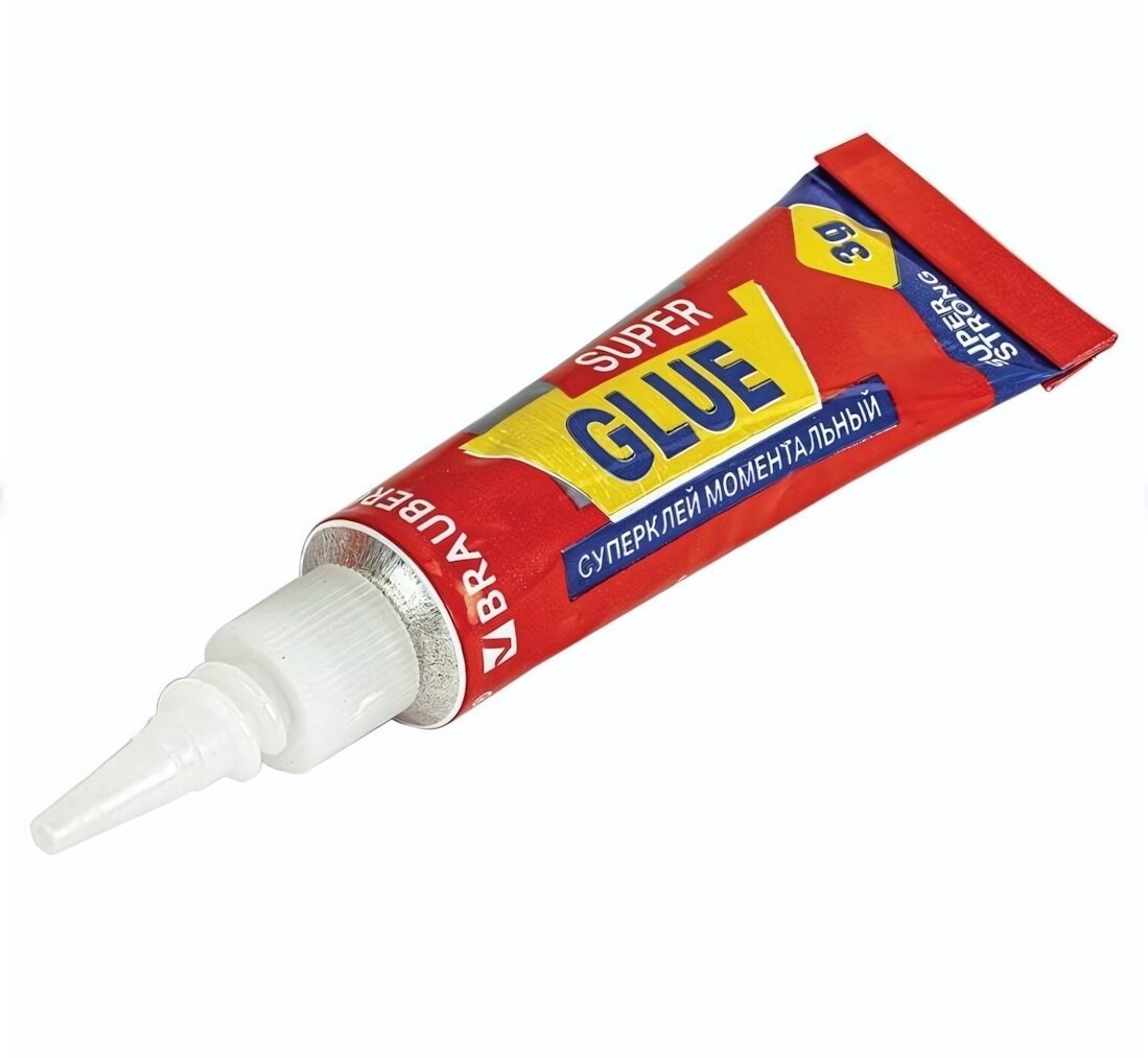 Клей моментальный BRAUBERG 3г, суперпрочный, схватывание за 5 секунд, для металла/керамики/кожи