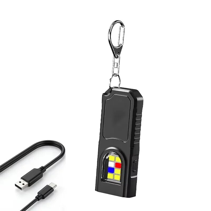 Мини-фонарик COB USB 600 люмен, черный