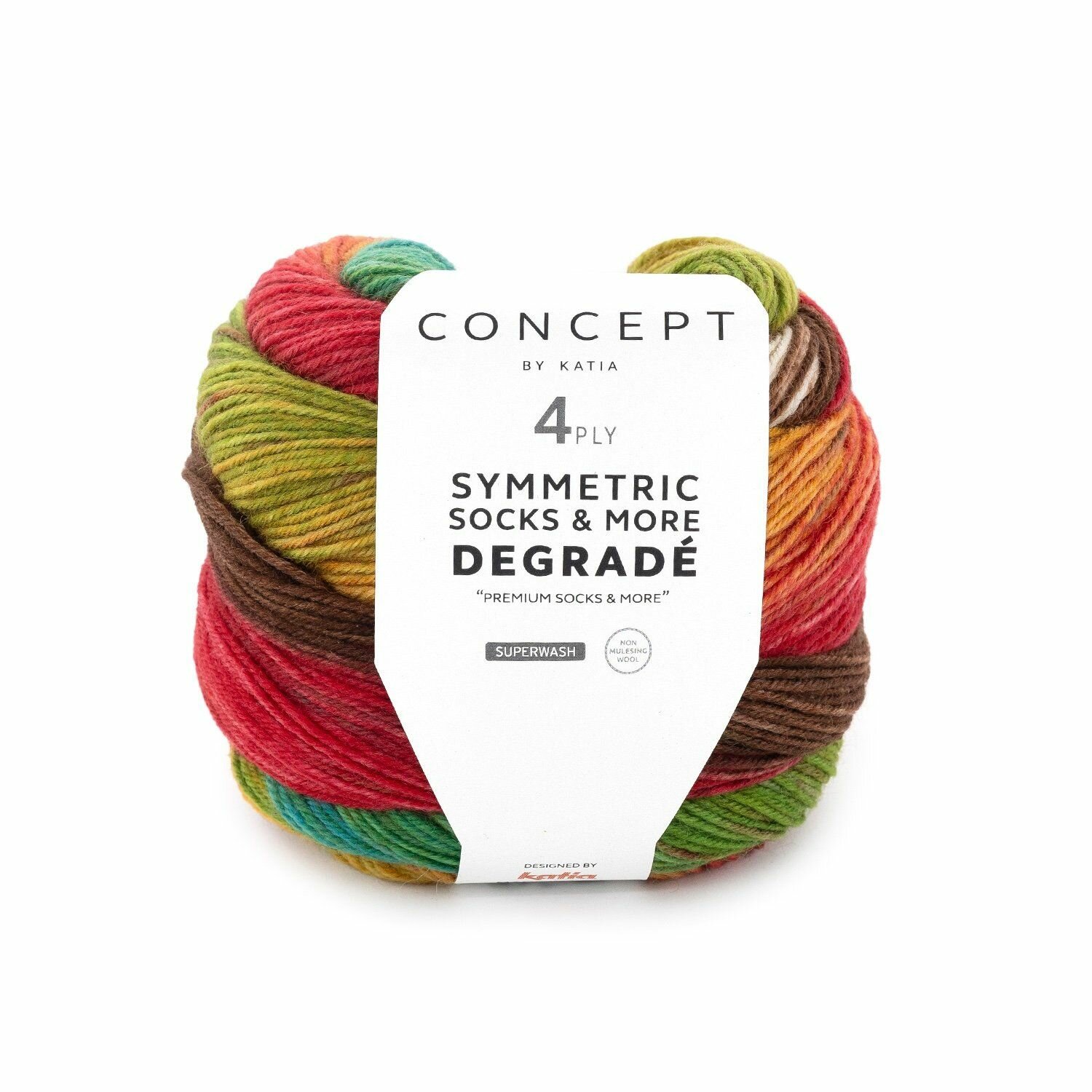 Носочная пряжа Katia DEGRADE Symmetric socks & More (084) 1 моток 100 г/400 м