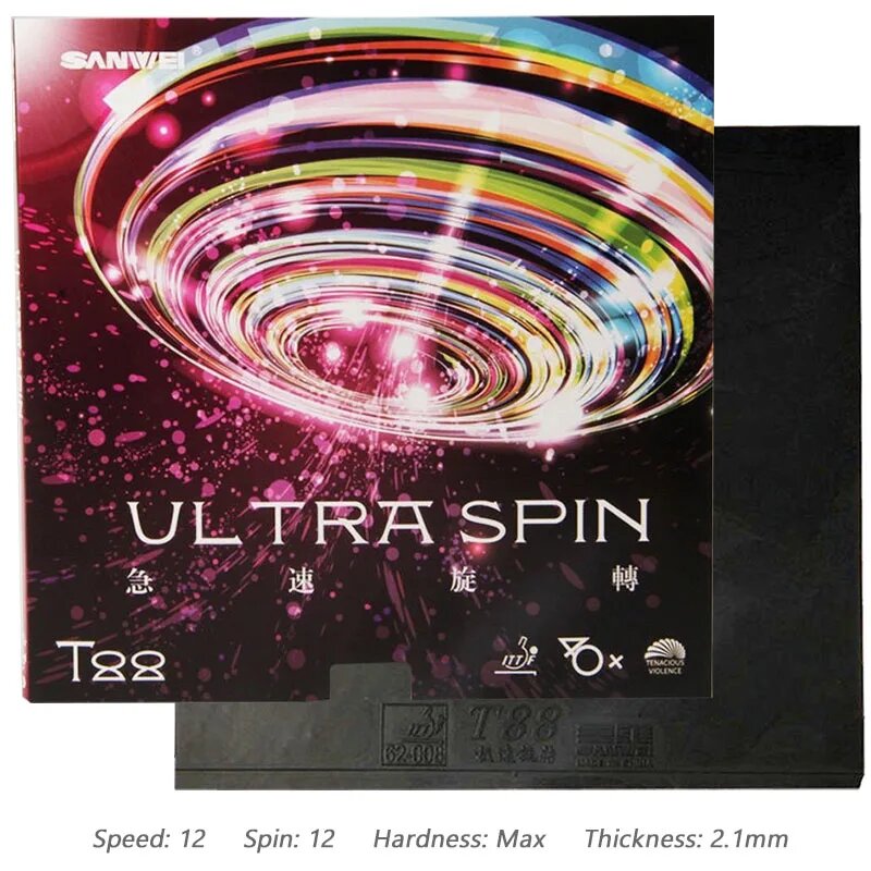 Резиновая полу-клейкая петля для настольного тенниса SANWEI T88 с высокой эластичностью