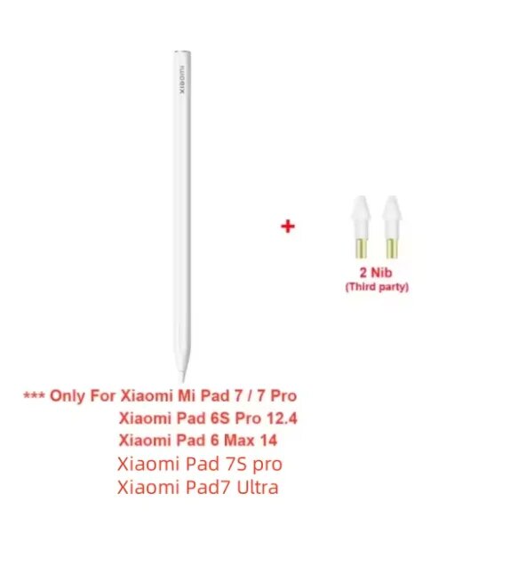 Стилус Xiaomi Focus для Xiaomi Pad 7/7 Pro/6S Pro, 2 Nib