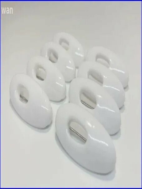 Булавка 3.7 см, 8 шт, цвет: белый