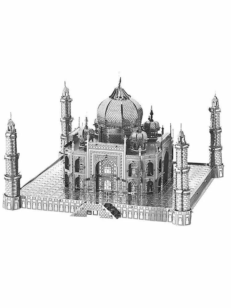 3D трехмерная головоломка из нержавеющей стали Творческая модель ручной работы Тадж Махал