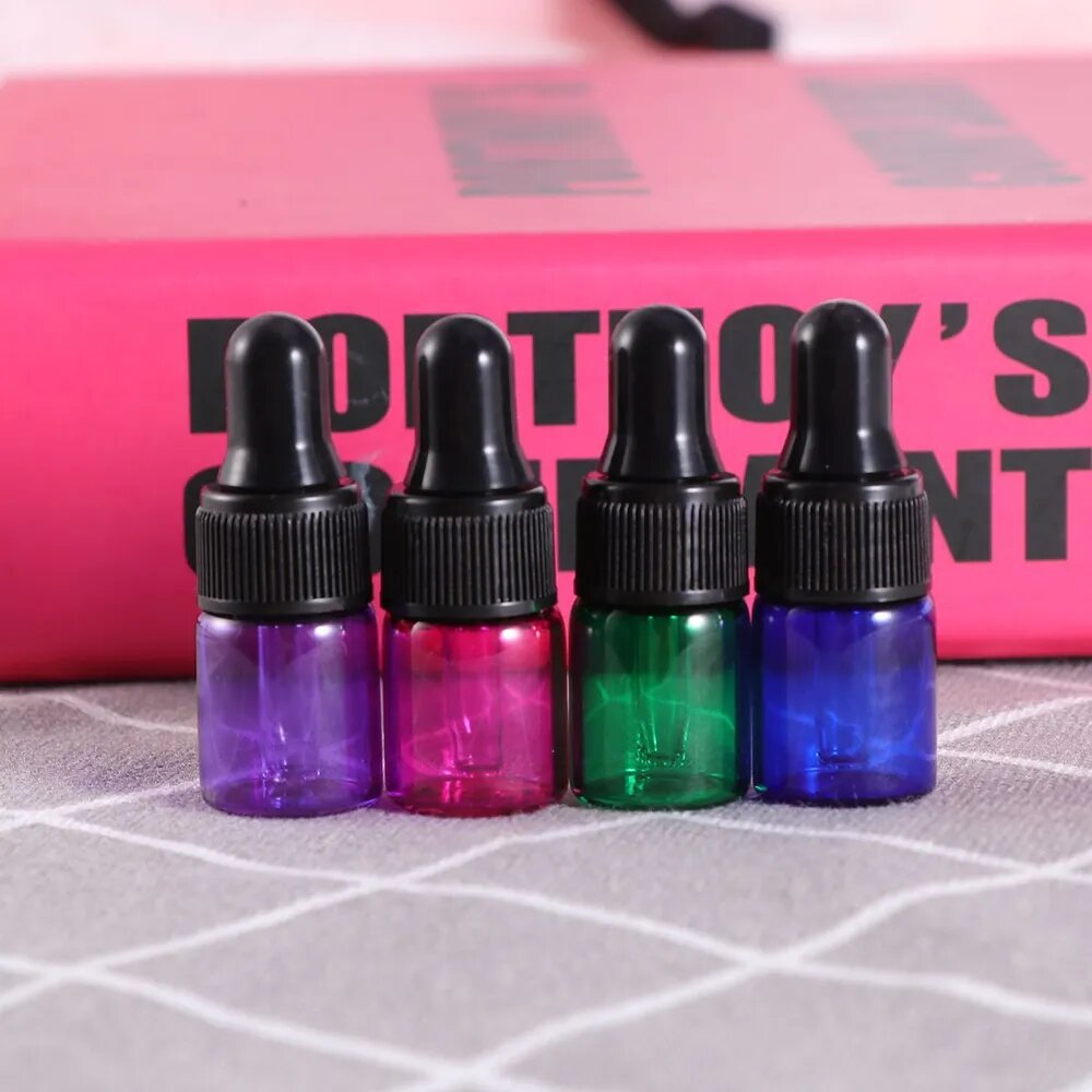 15 Штук Пустых Стеклянных Бутылок, Флаконы для Эфирных Масел с Пипеткой, Для Подарков