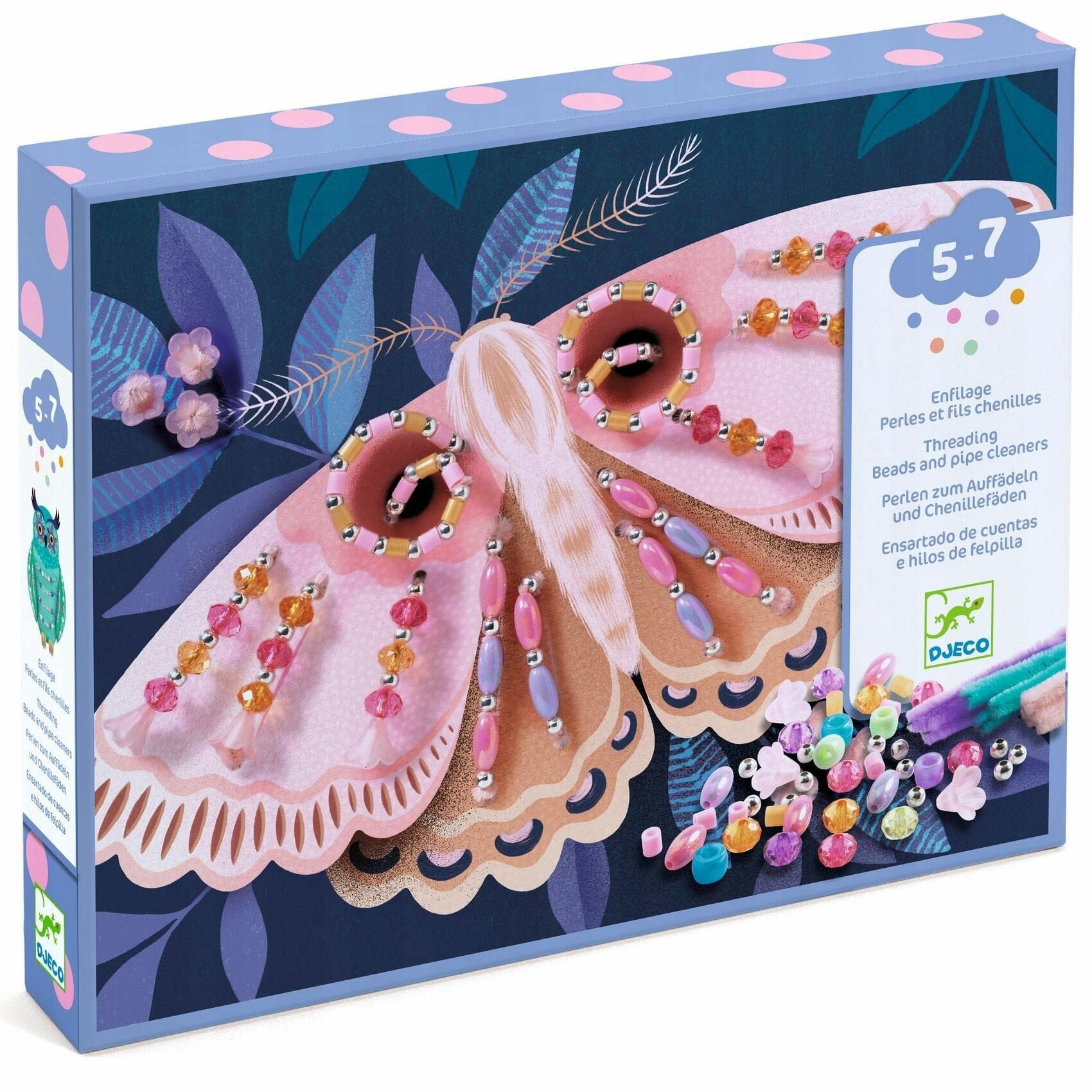 Набор для творчества Djeco - Набор для плетения "Животные ночью" - DJ09900