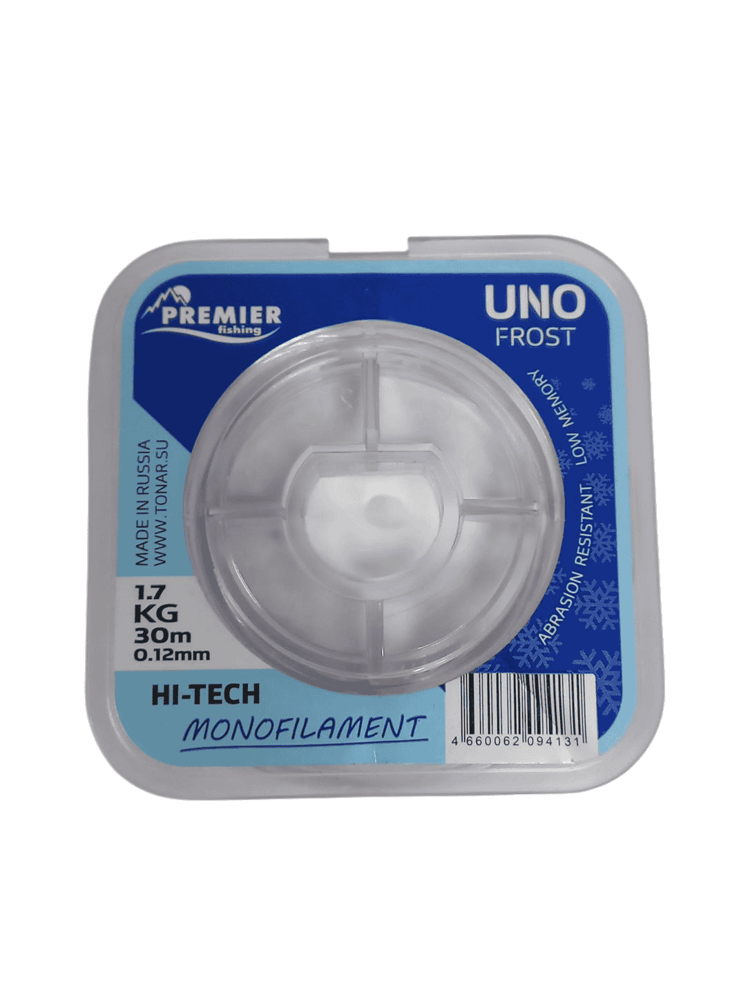 Леска UNO FROST 0,12mm/30m Clear Nylon PREMIER fishing (PR-UF-T-012-30)