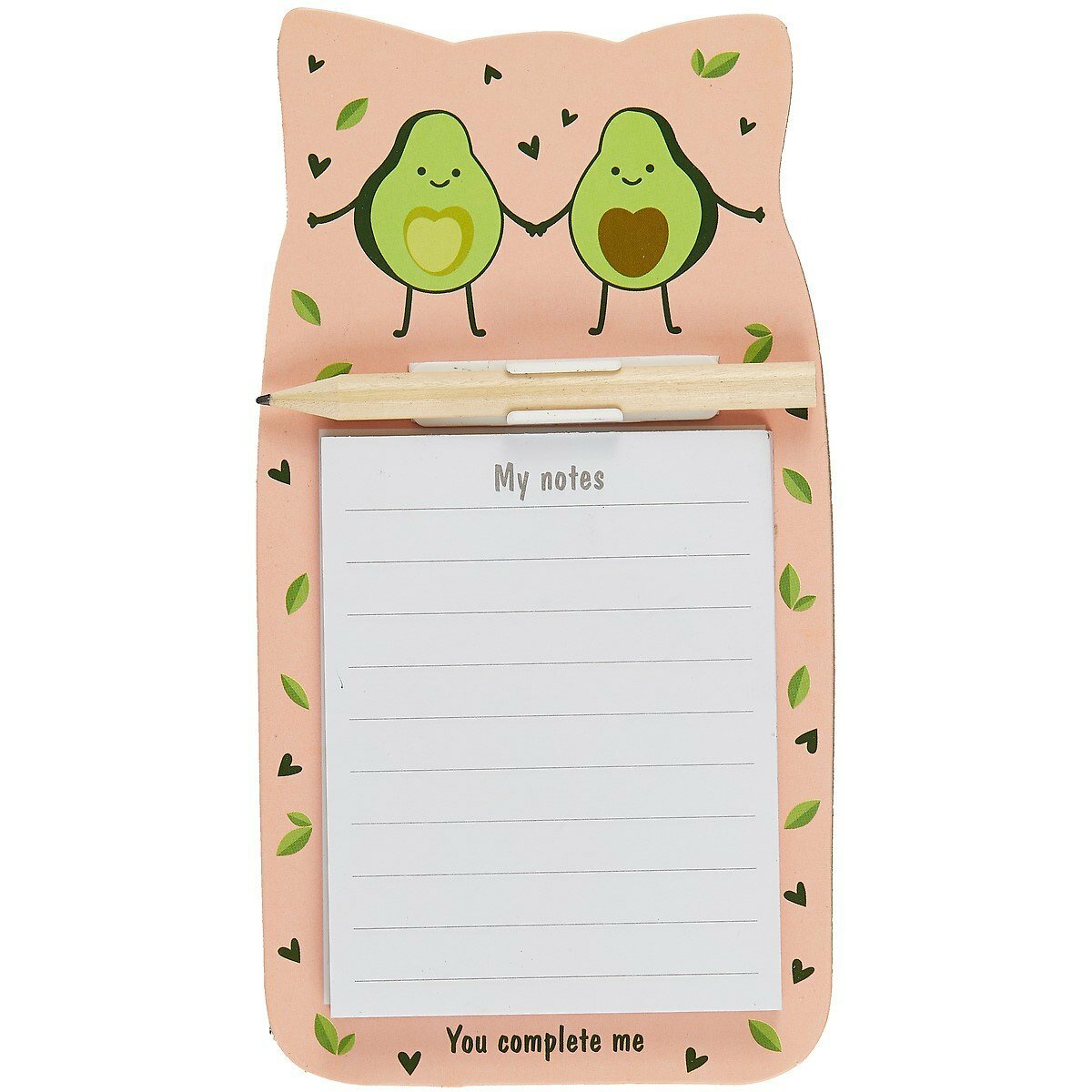 Блок для записей с карандашом 90*170 40л на магните "You complete me", инд. уп, ассорти