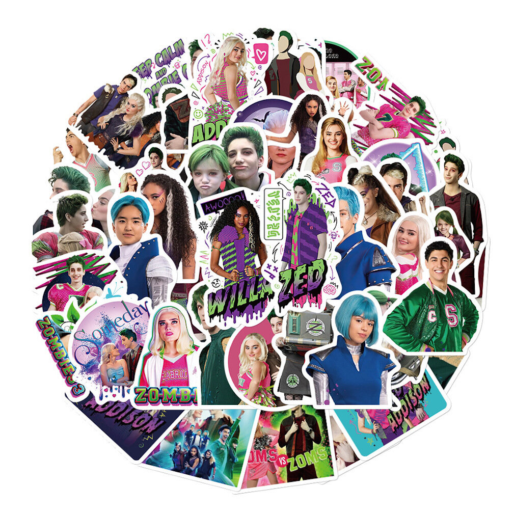 50 шт./упаковка. Наклейки с персонажами аниме «Школа, смерть», декоративные мультяшные наклейки для мобильных телефонов, кружек, игрушек, ноутбуков. Наклейки-бомберы.