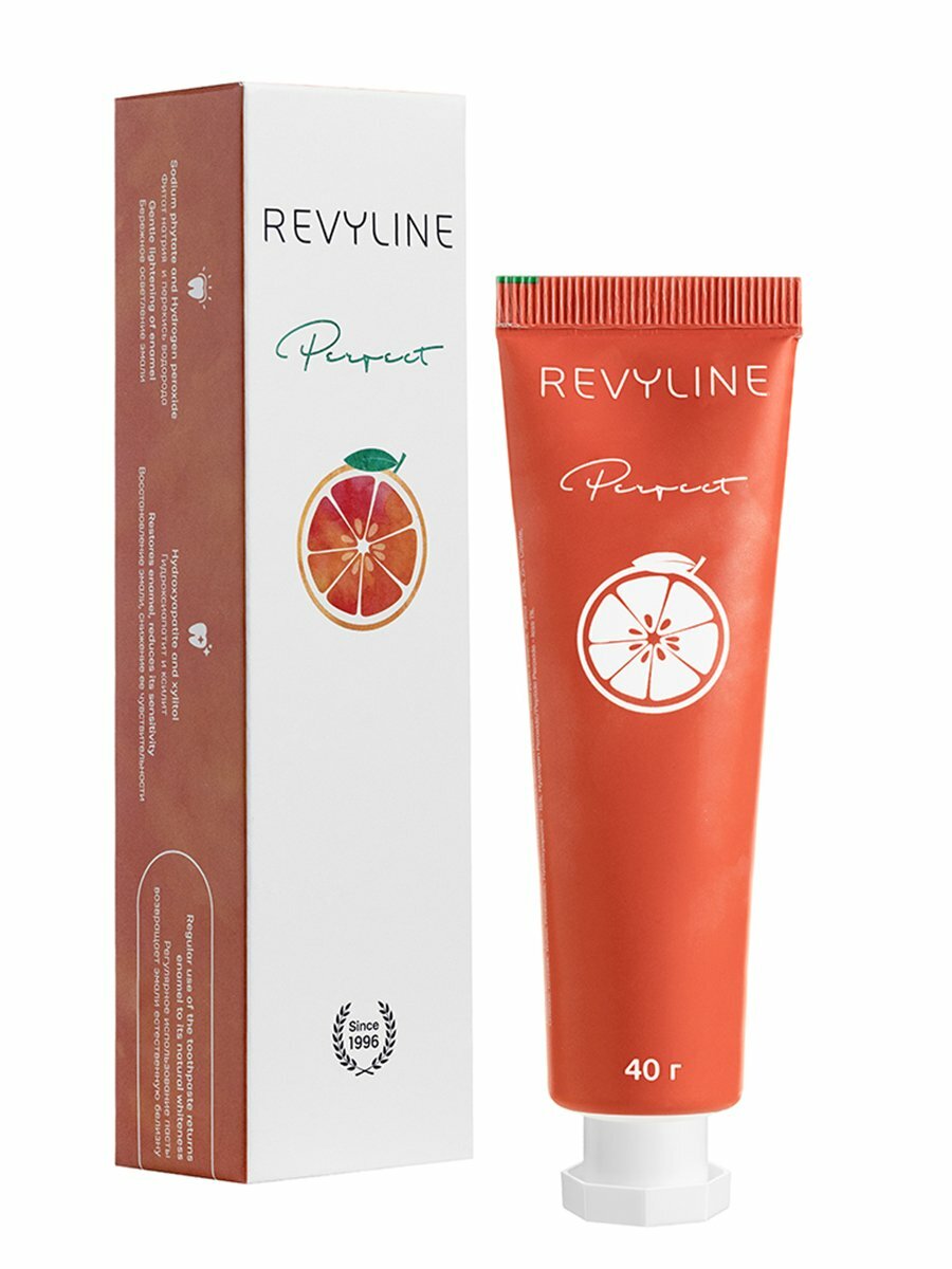 Зубная паста Revyline Perfect Сочный грейпфрут, отбеливающая, 40 г