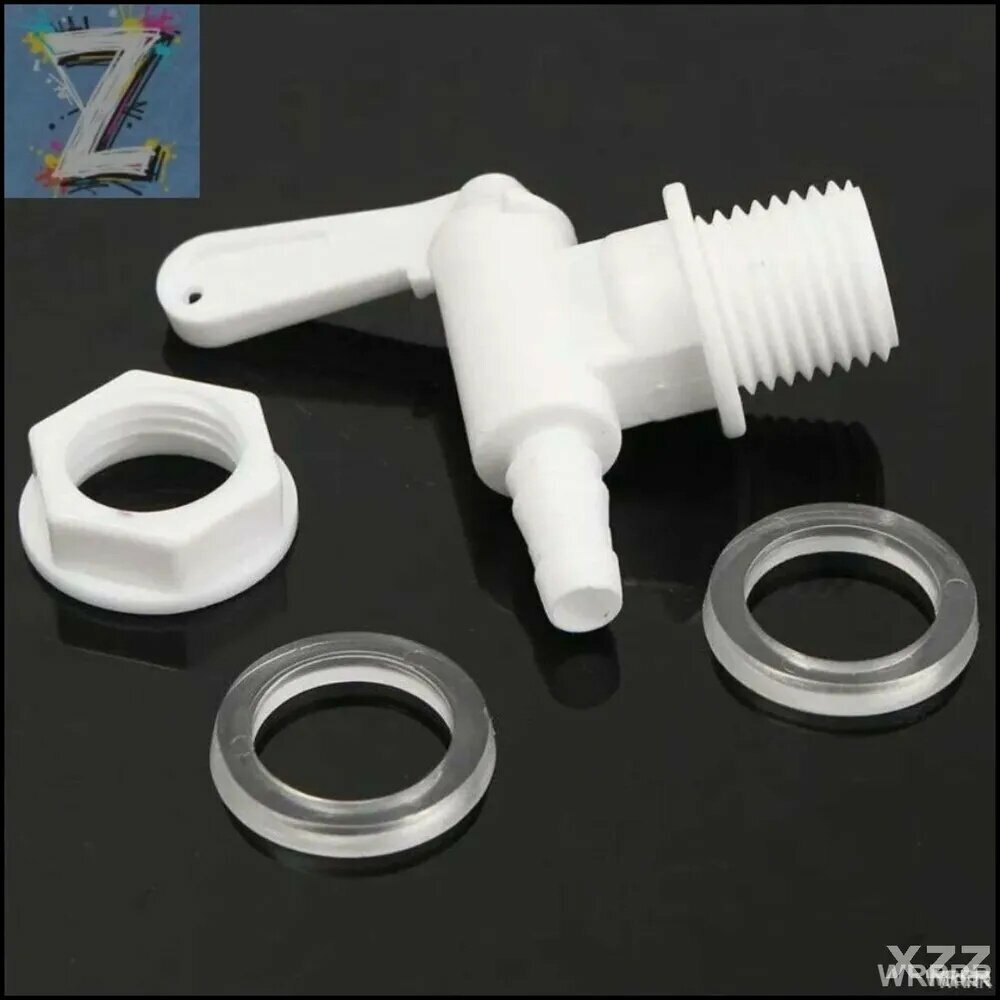 Кран пластиковый /Белый*1/для розлива без дрожжеуловителя, диаметр 3/4, поворотный-cc