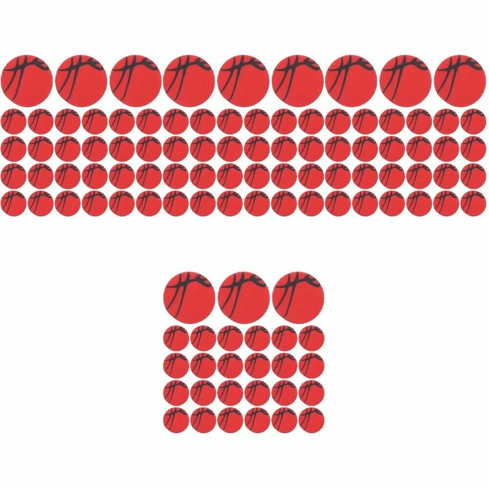 Многофункциональные ластики из прочного тпр красного цвета в виде спортивных мячей, для детей
