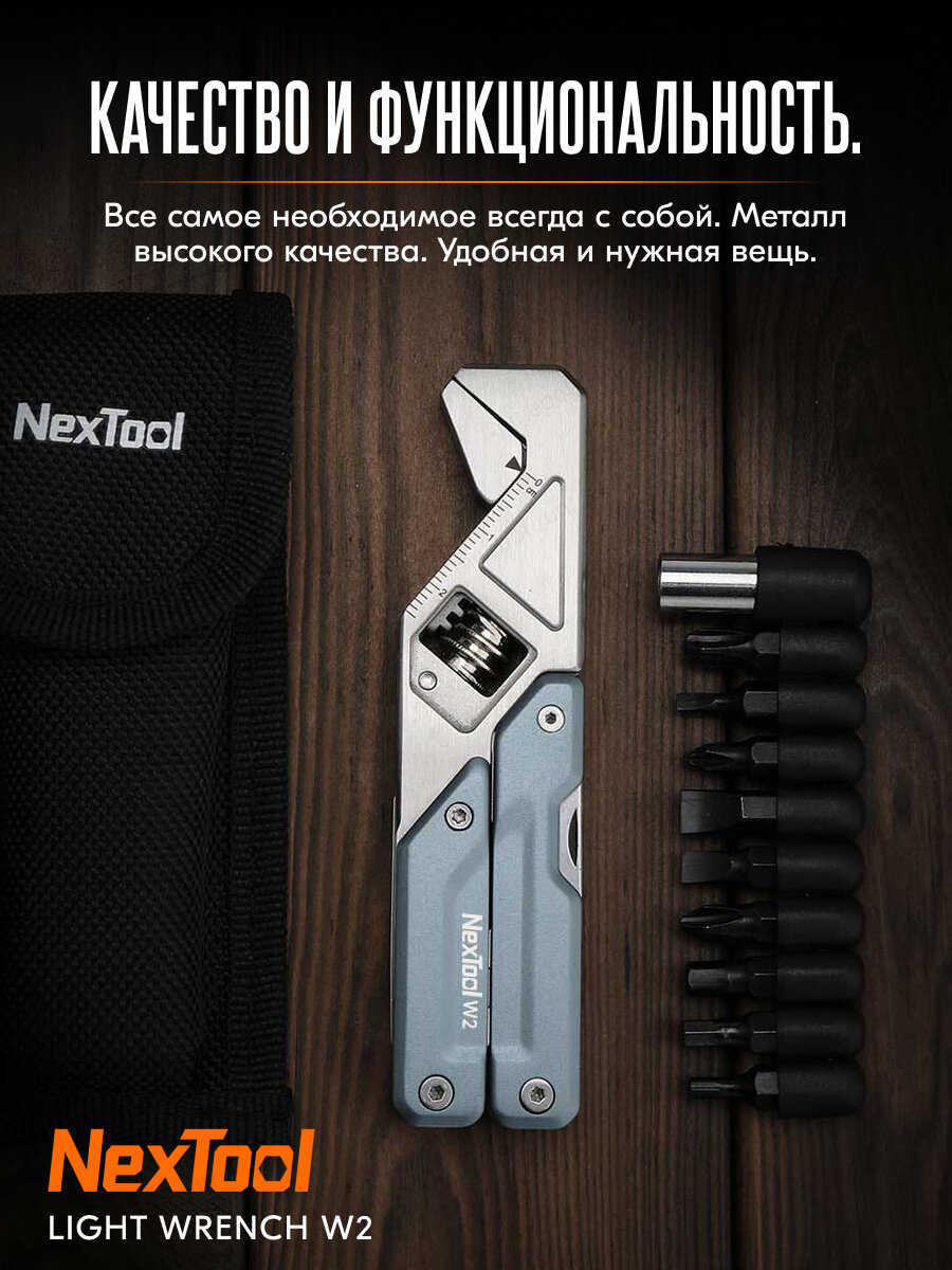 Мультитул NexTool Light Duty Wrench W2 NE20293 — фото 1