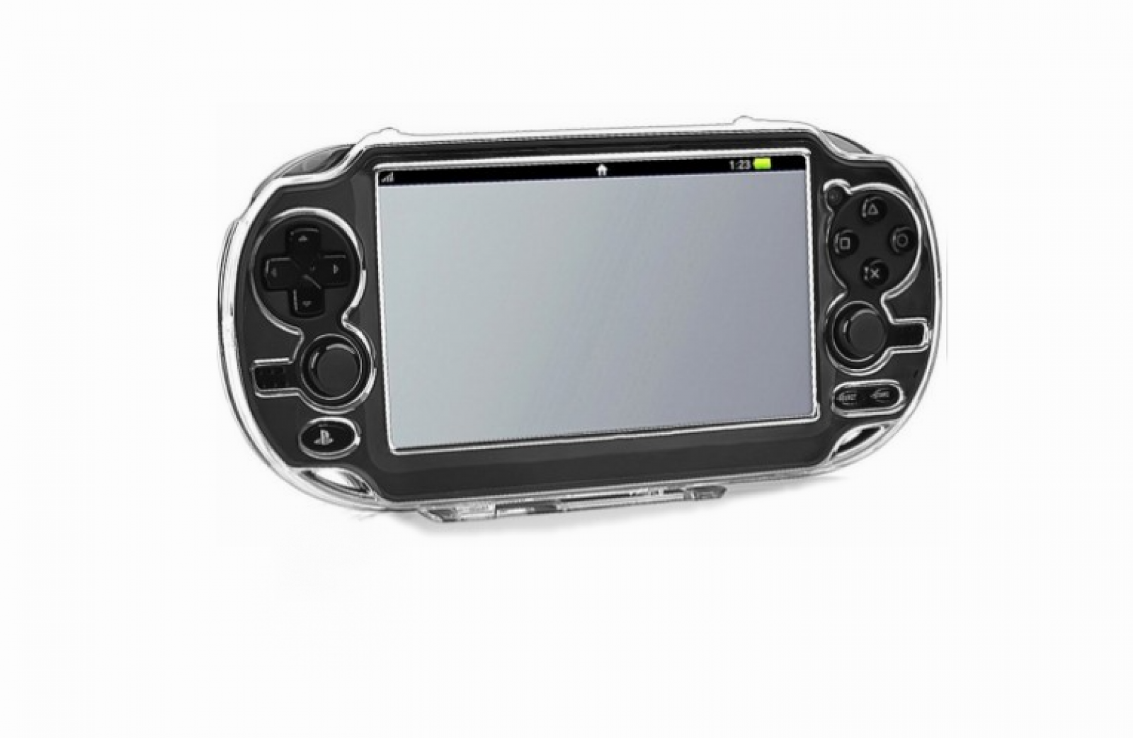 Противоударный чехол MyPads для портативной игровой приставки PSV-1000 Vita прозрачный