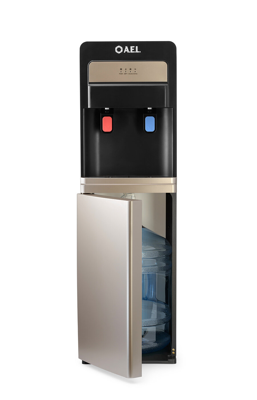 A.E.L. LD-805a black/gold. Гарантия 12мес. Кулер для воды с нижней загрузкой.