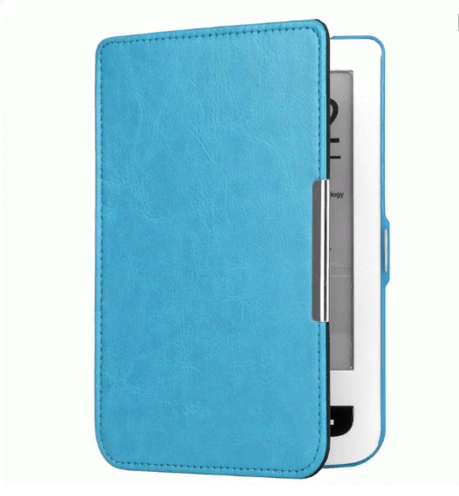 Чехол-обложка MyPads для Amazon Kindle 3 из эко-кожи с магнитной застежкой и визитницей голубой