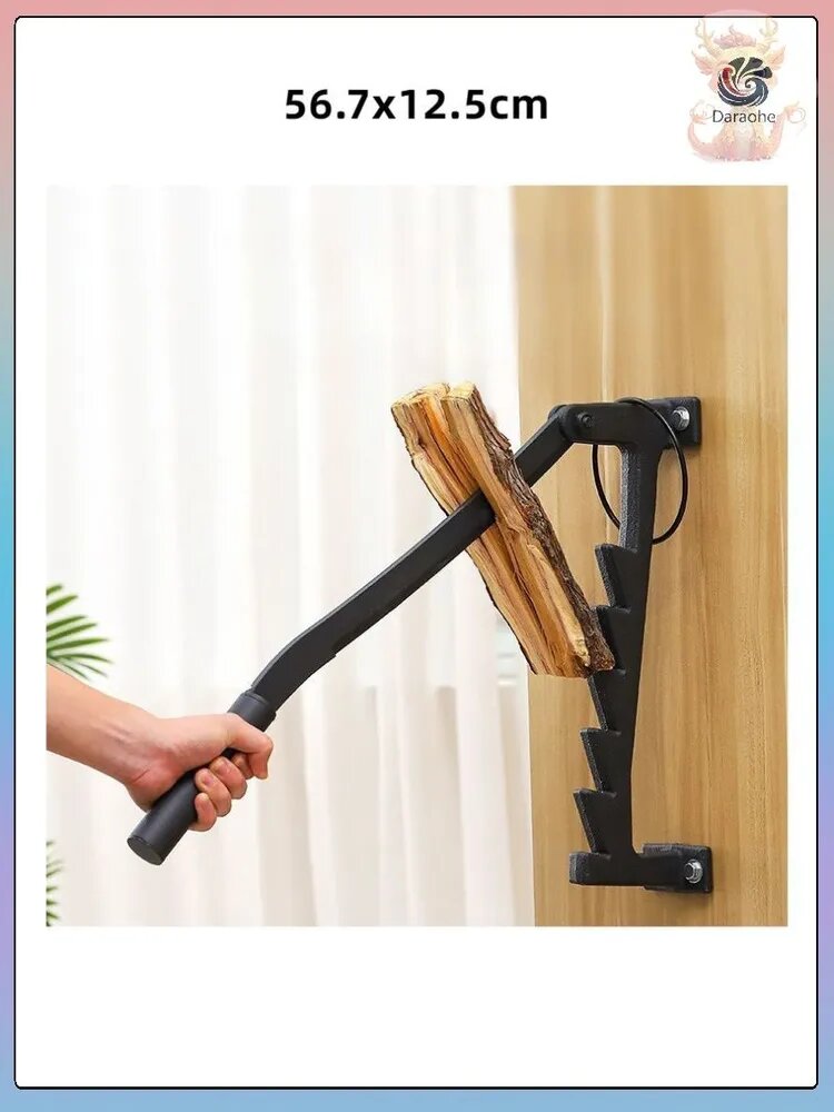 Дровокол ручной настенный чугунный стальной для колки дров 56.7x12.5см