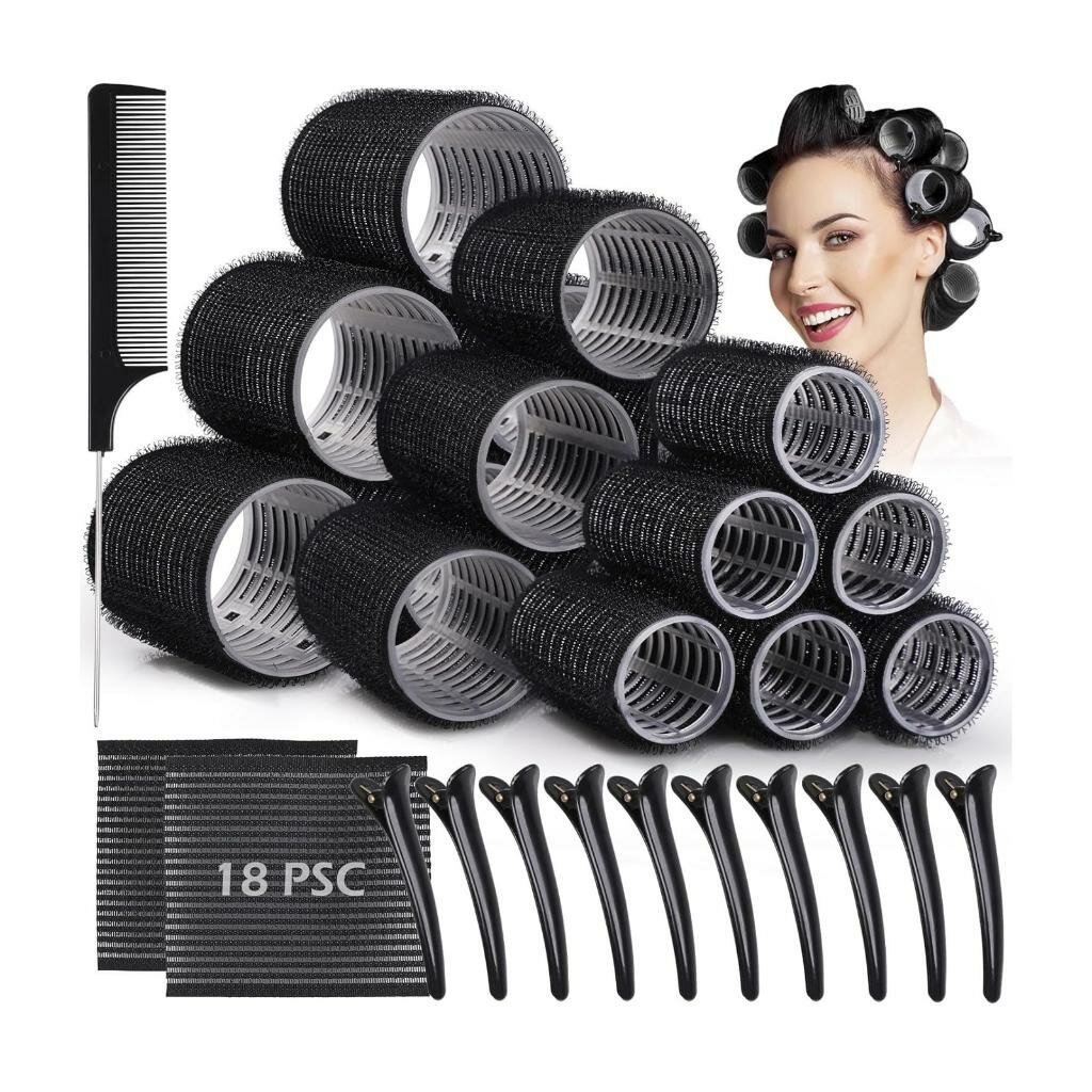 Адгезионные бигуди для волос, Черный