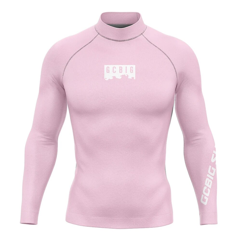 Мужской черный рашгард из лайкры Розовый, 4XL, 5