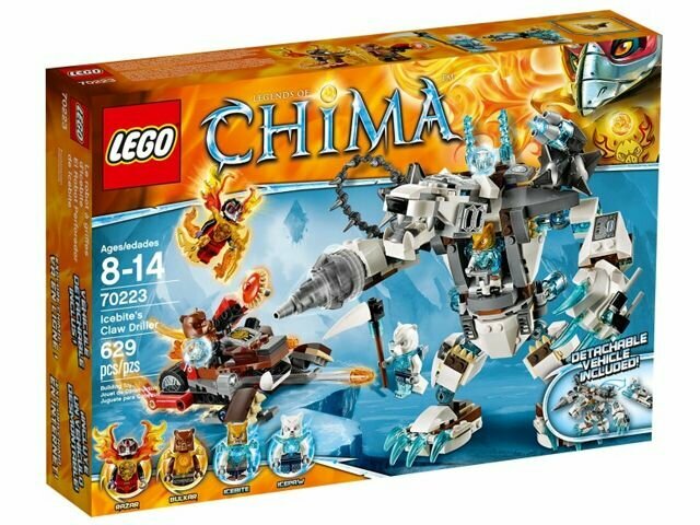 Конструктор LEGO Legends of Chima 70223 Icebite's Claw Driller (Ледяной бур Айсбайта) 2015 год