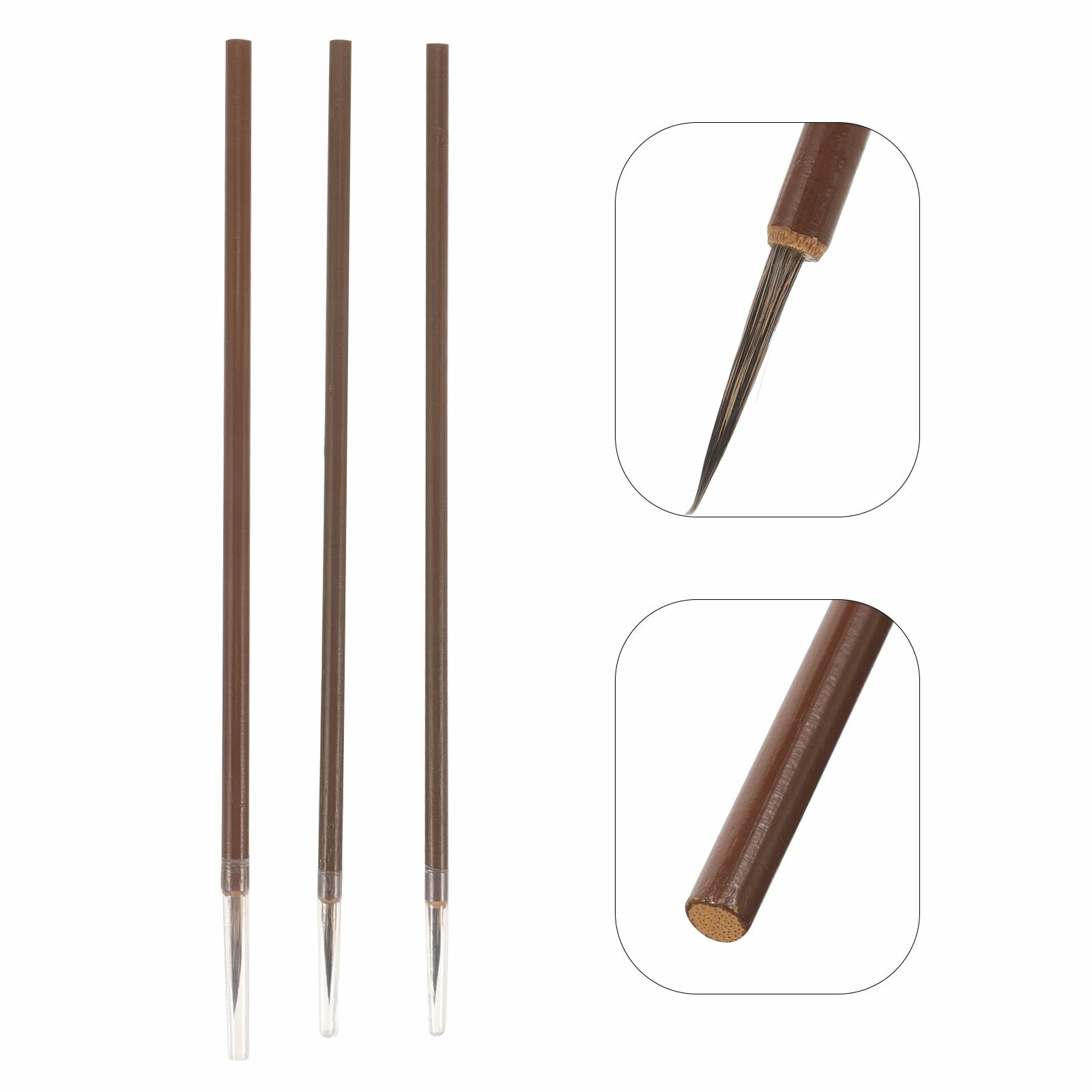 Традиционная Каллиграфическая Кисть 3 Штуки Для Китайской Каллиграфии С Тонким Наконечником Для Рисования 24.00X0.50X0.50CM