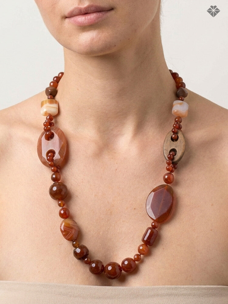 Бусы, сердолик