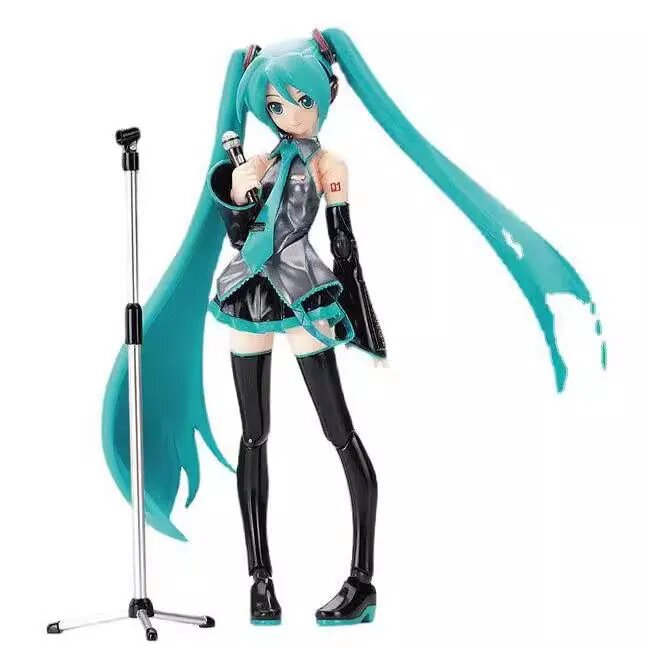 Фигурка Hatsune Miku, ABS пластик, 15x7.5x22 см, коллекционная, шарнирная, сгибаются руки/ноги — фото 1