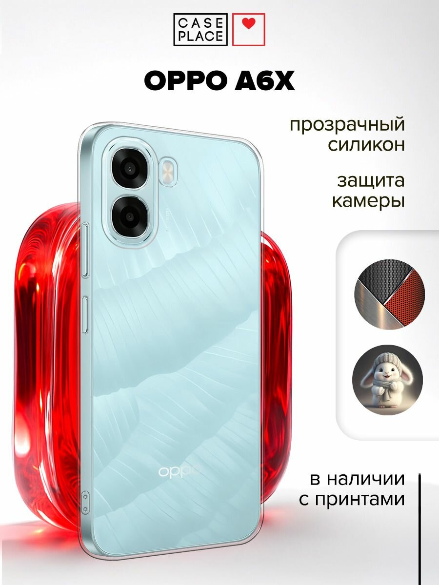Силиконовый чехол на Oppo A6x / Оппо A6x, прозрачный