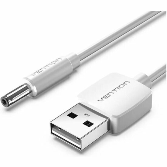 Кабель Vention USB AM/DC-jack 3.5мм M - 0.5м белый