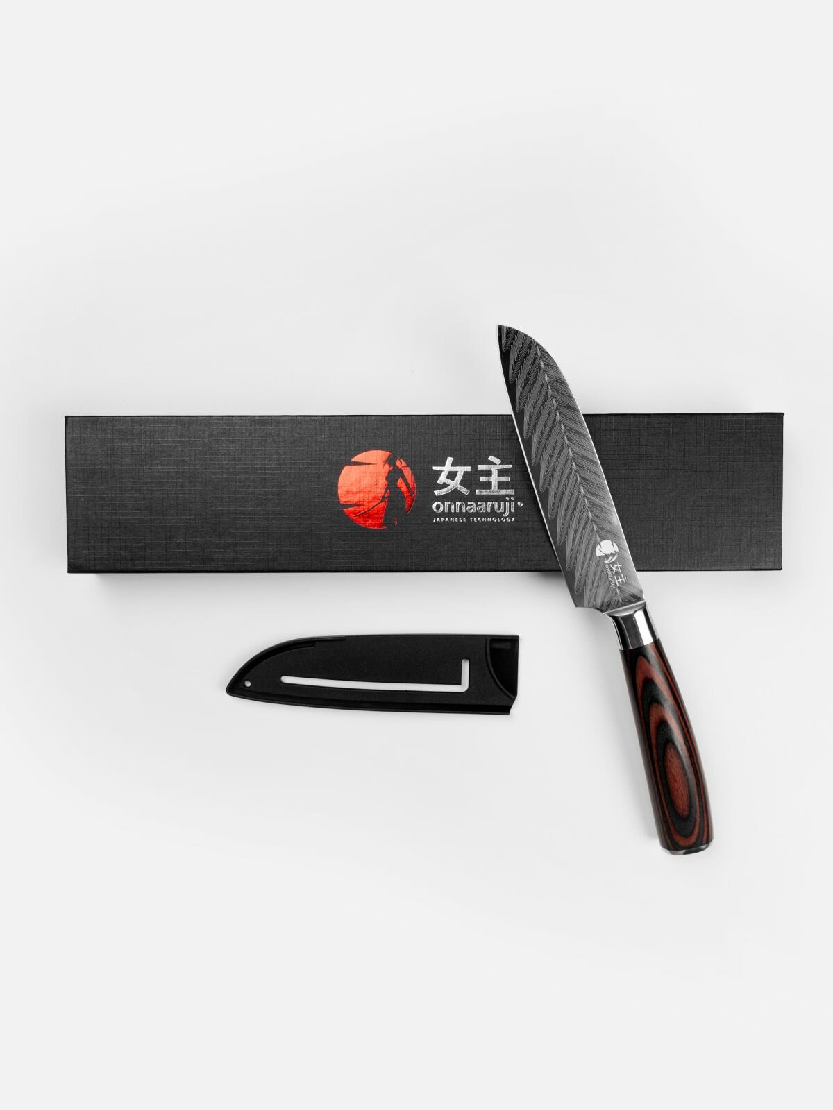 Кухонный шеф нож японский Сантоку. 13 см. Onnaaruji. Профессиональный. Fish Bones серия