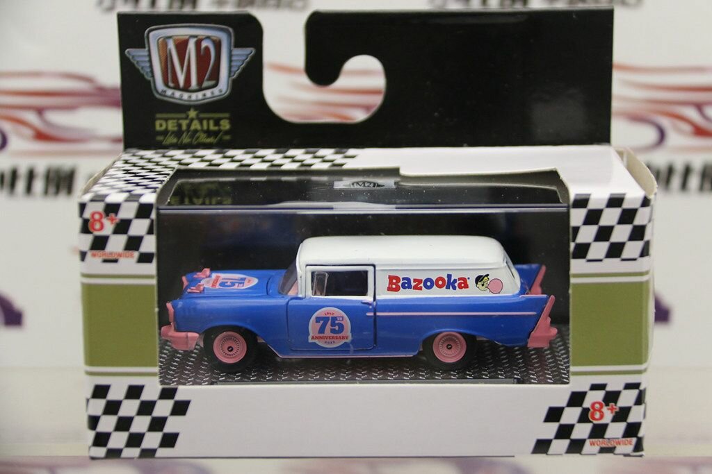 M2 Machines 1:64, литой автомобиль, модель машинки(1957 Chevrolet Sedan Deliv)