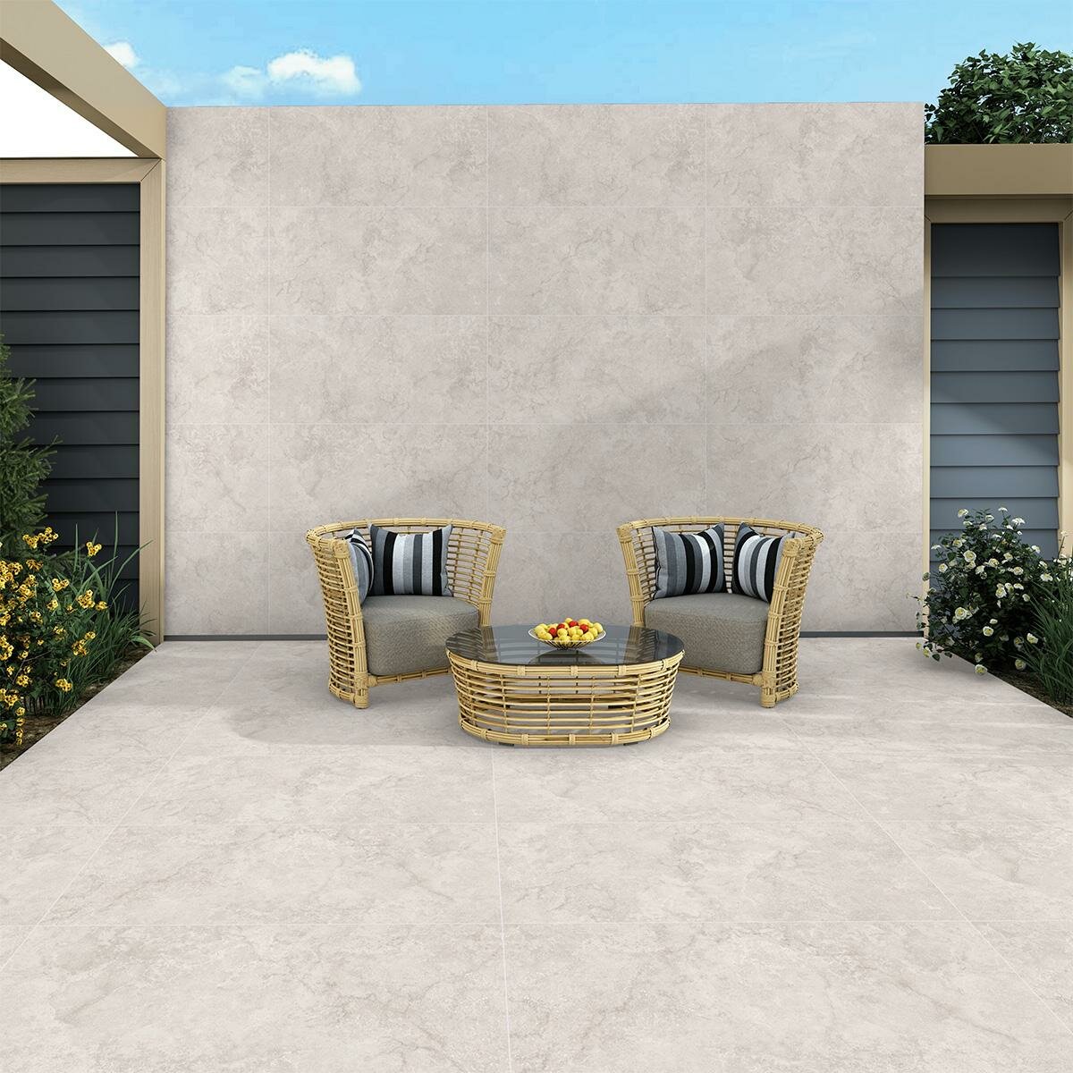 Керамогранит Neodom Duomo Grey Matt Str 60x120 N40070 под камень матовая Глазурованная, Износостойкая, Морозостойкая, Обрезная, Реттифицированная, морозостойкая