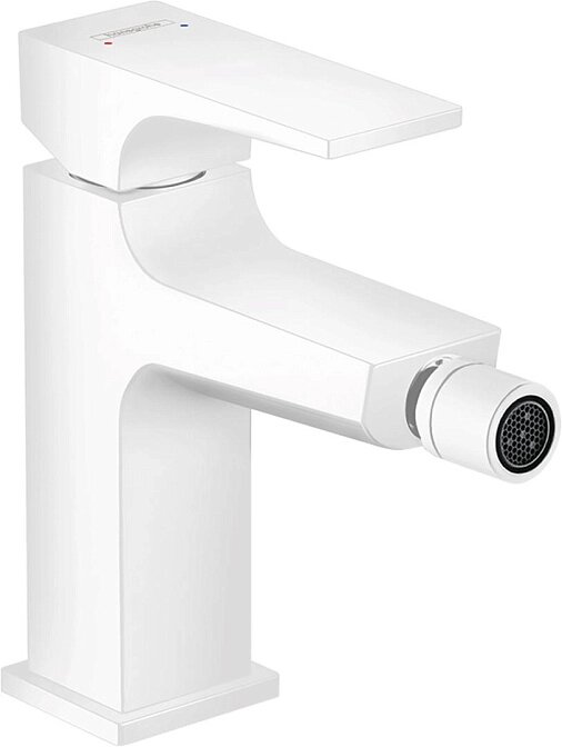 Смеситель Hansgrohe Metropol 32520700 для биде, с донным клапаном, белый матовый