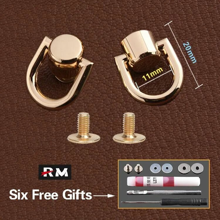 Застежка для сумки, Кобурный винт с кольцом для сумок и аксессуаров, с кольцом d равно 11 мм, 2 шт
