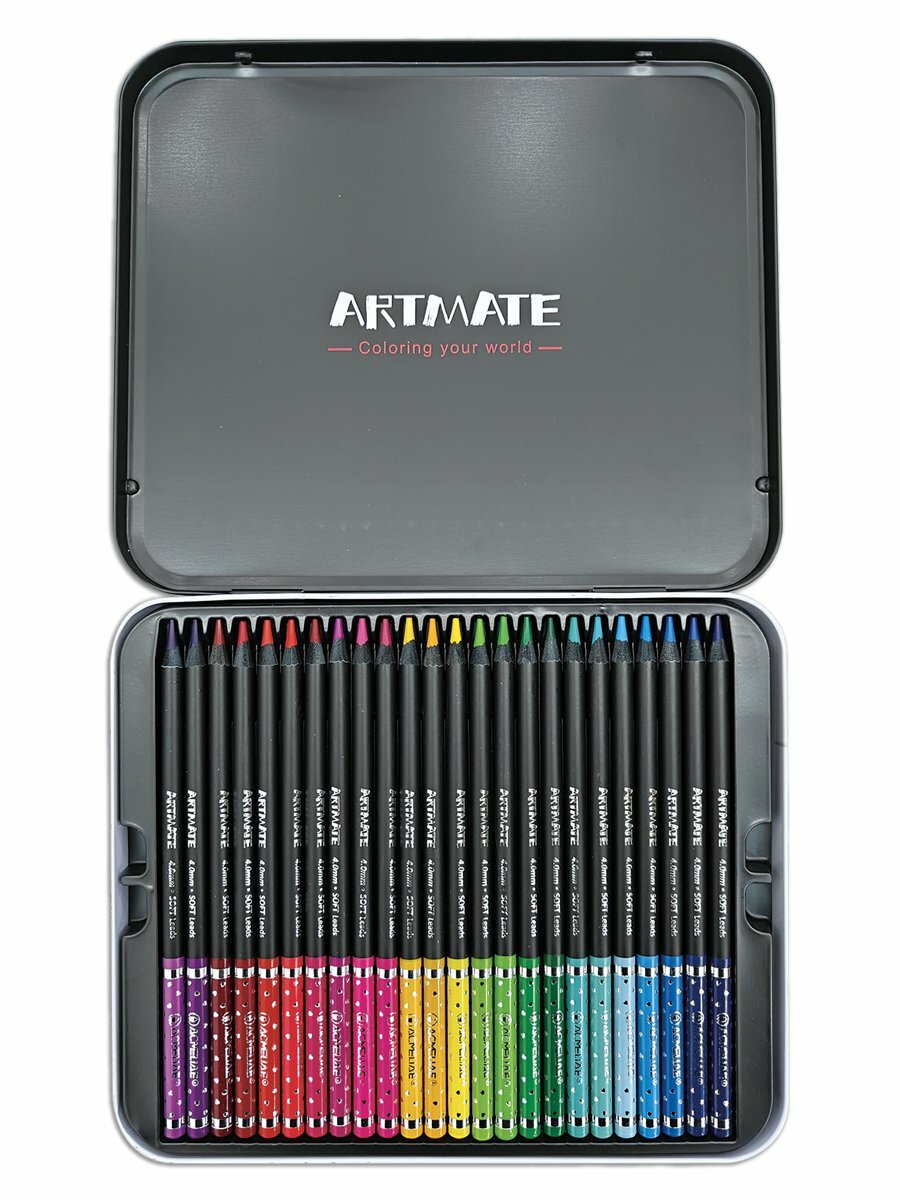 Набор цветных карандашей ACMELIAE Blackwood Artmate 48цв. в металлическом футляре