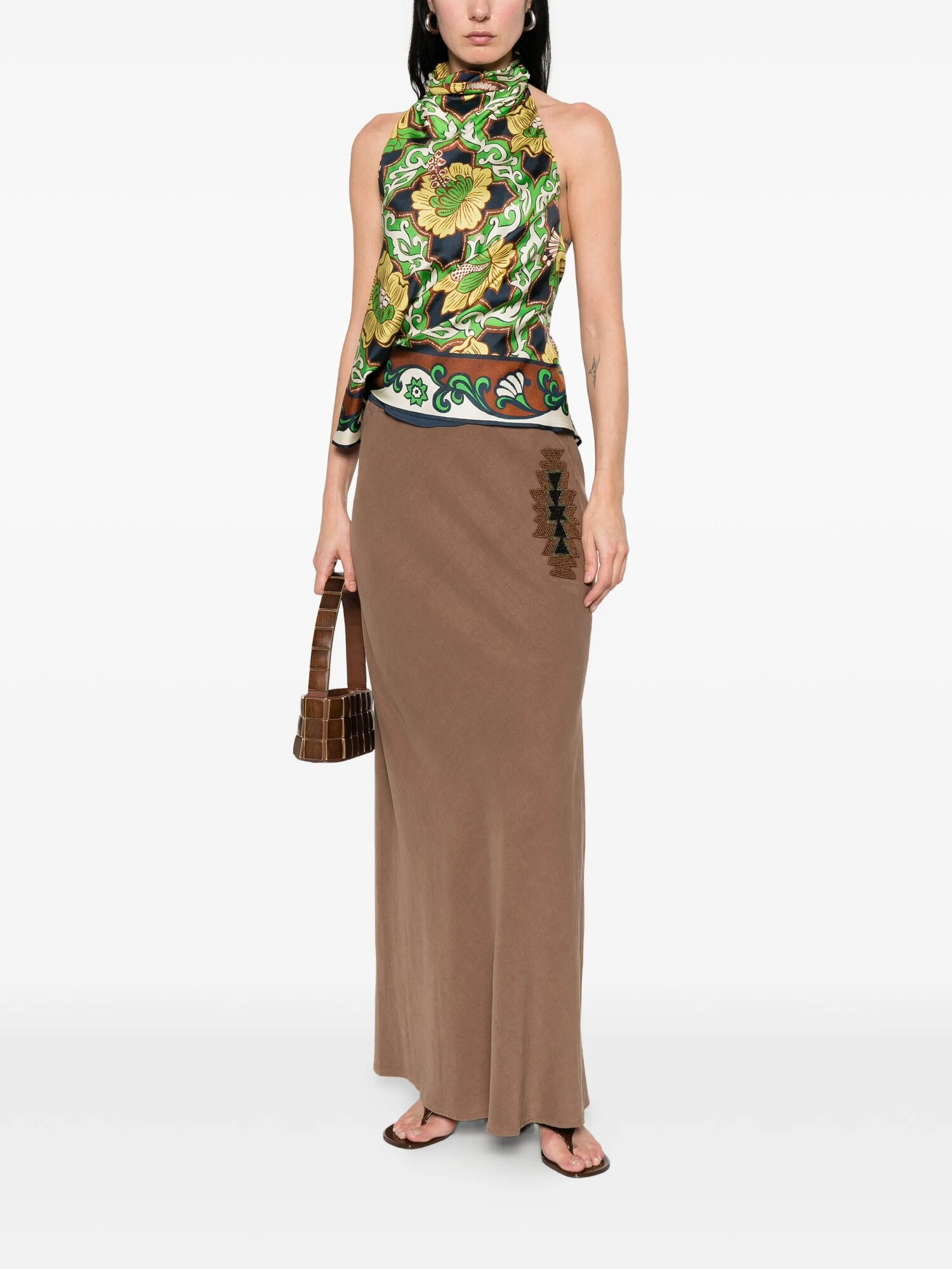 Юбка Bazar Deluxe Elasticated-waistband maxi skirt, размер 38 — фото 1