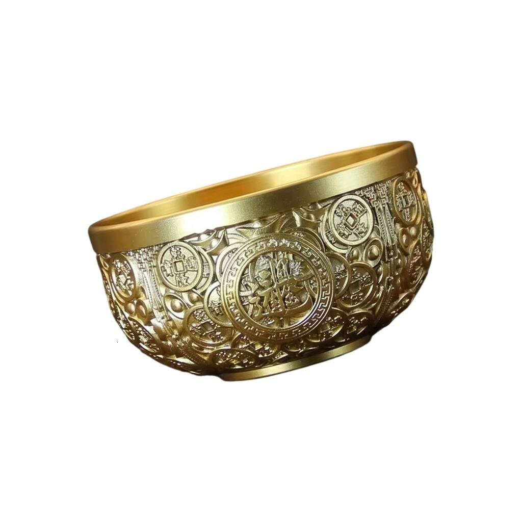 Золотистая медная миска, Медная чаша для монет