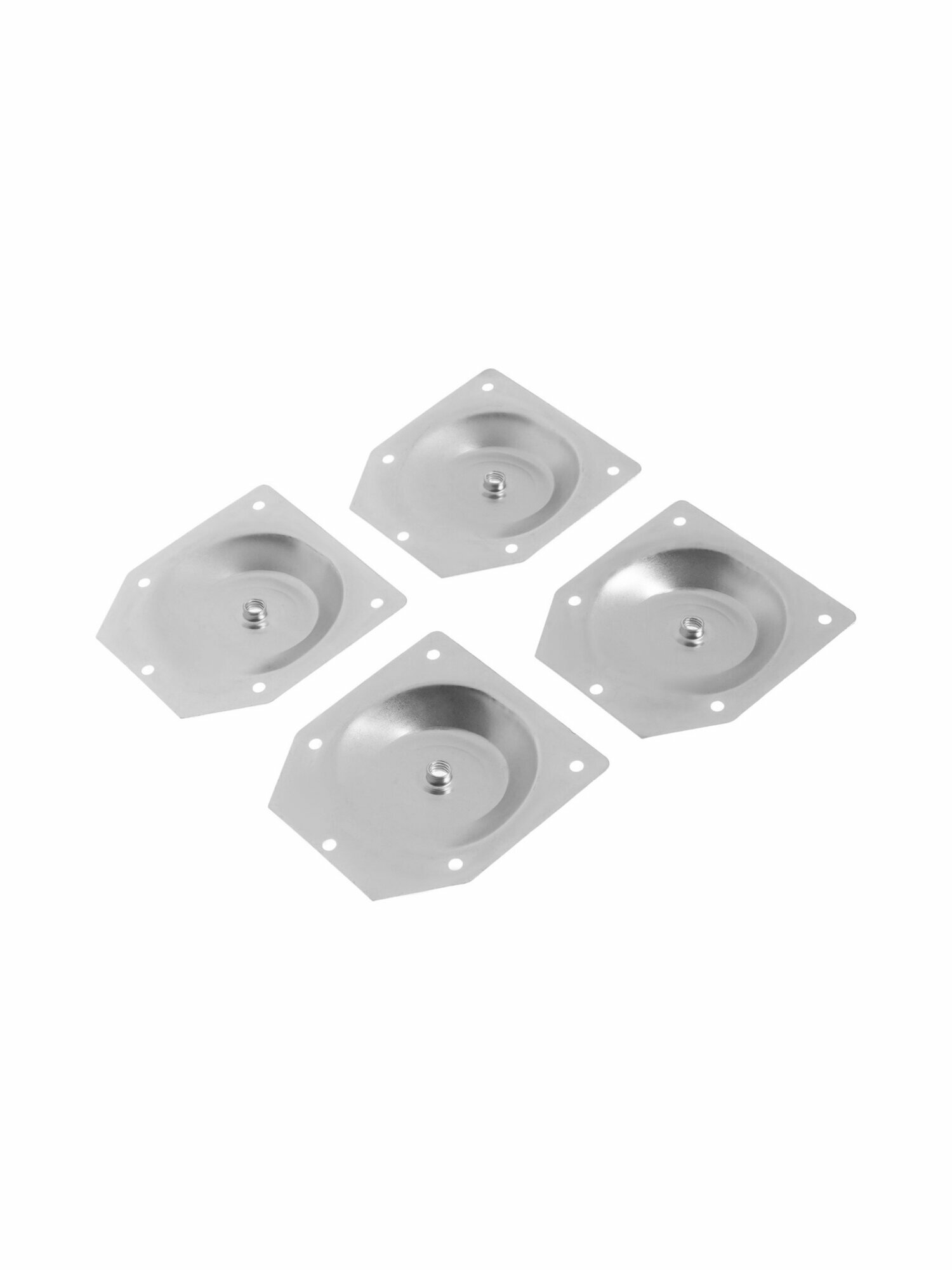 Крепления для мебельных ножек CAPPIO, 100×100 мм с закладной гайкой М8, угол14*, 4 шт.