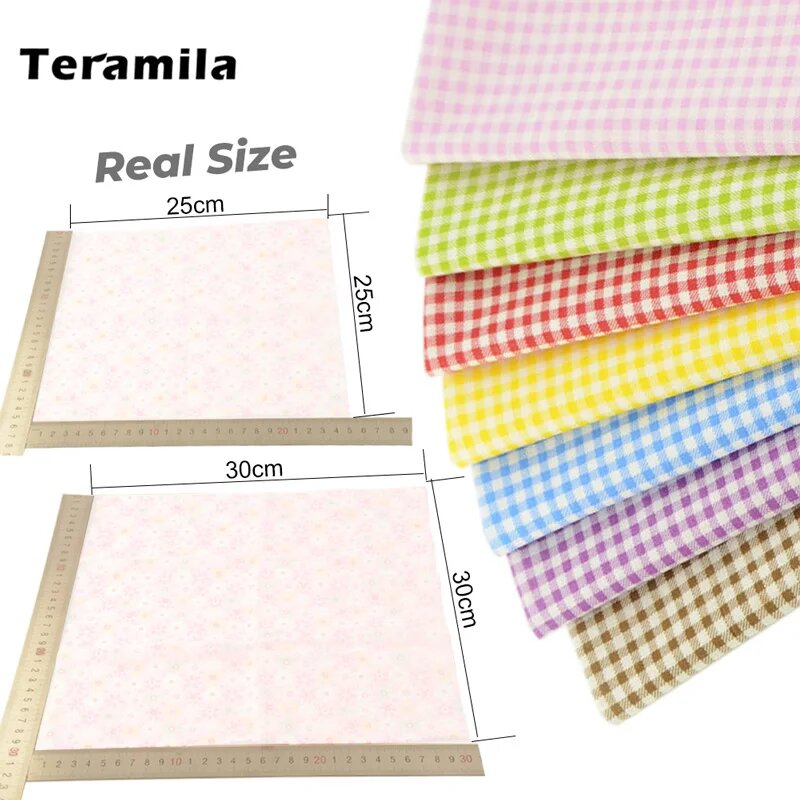 Хлопковые ткани Teramila для шитья 8 шт. 25cm x 25cm, pwbz-309-7pc