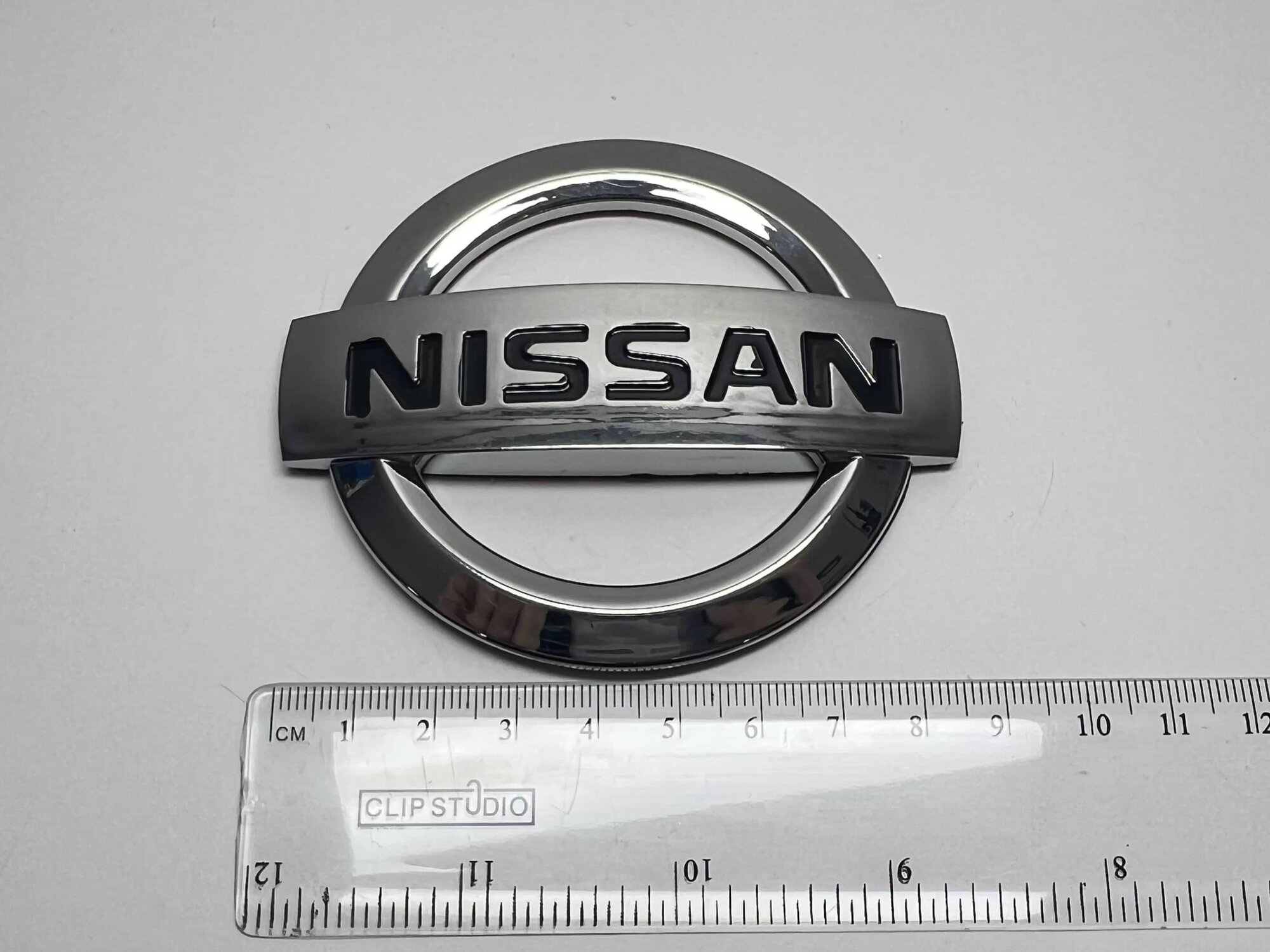 Логотип (шильдик, надпись, эмблема) "Nissan" 9 см, арт: 8867-К