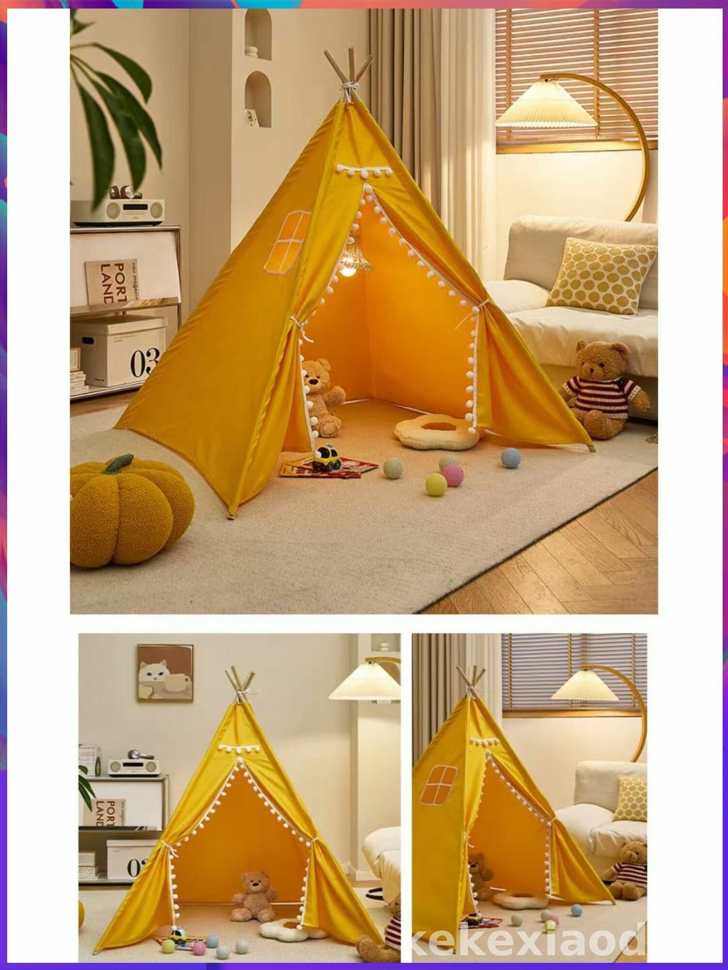 Эксклюзивный детский домик для игр с цельнодеревянным каркасом