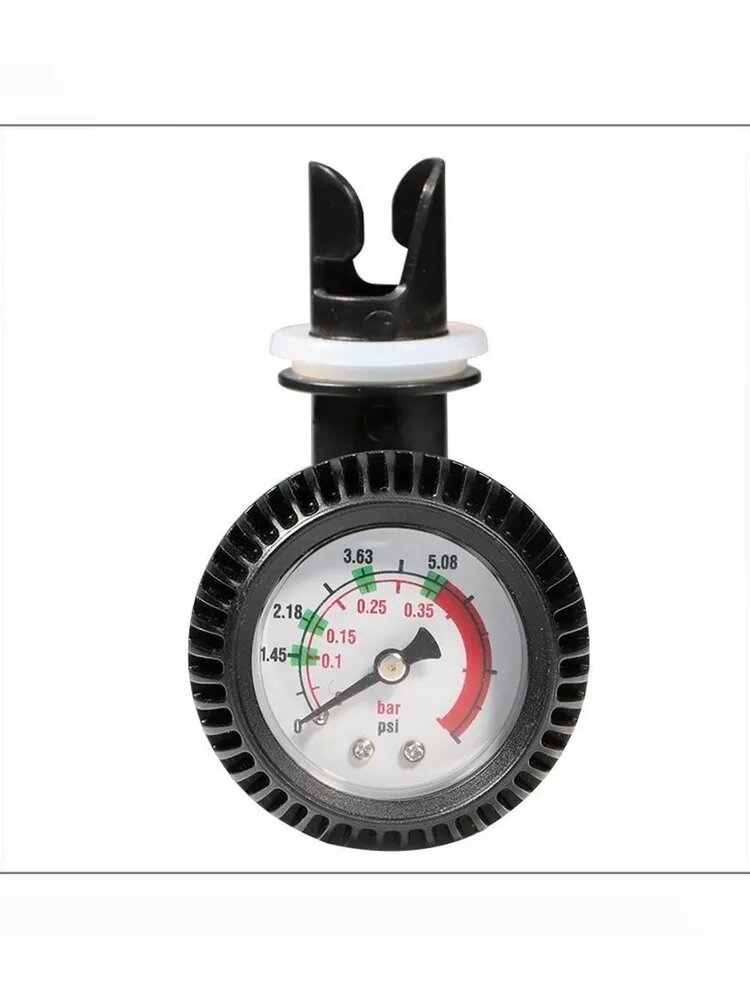 Проверенный манометр для лодок ПВХ премиум 0-5 PSI пластик черный