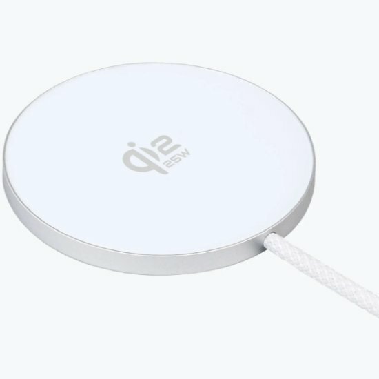 Беспроводное зарядное устройство Deppa 25Вт, MagSafe, Qi2, серебро(23172)