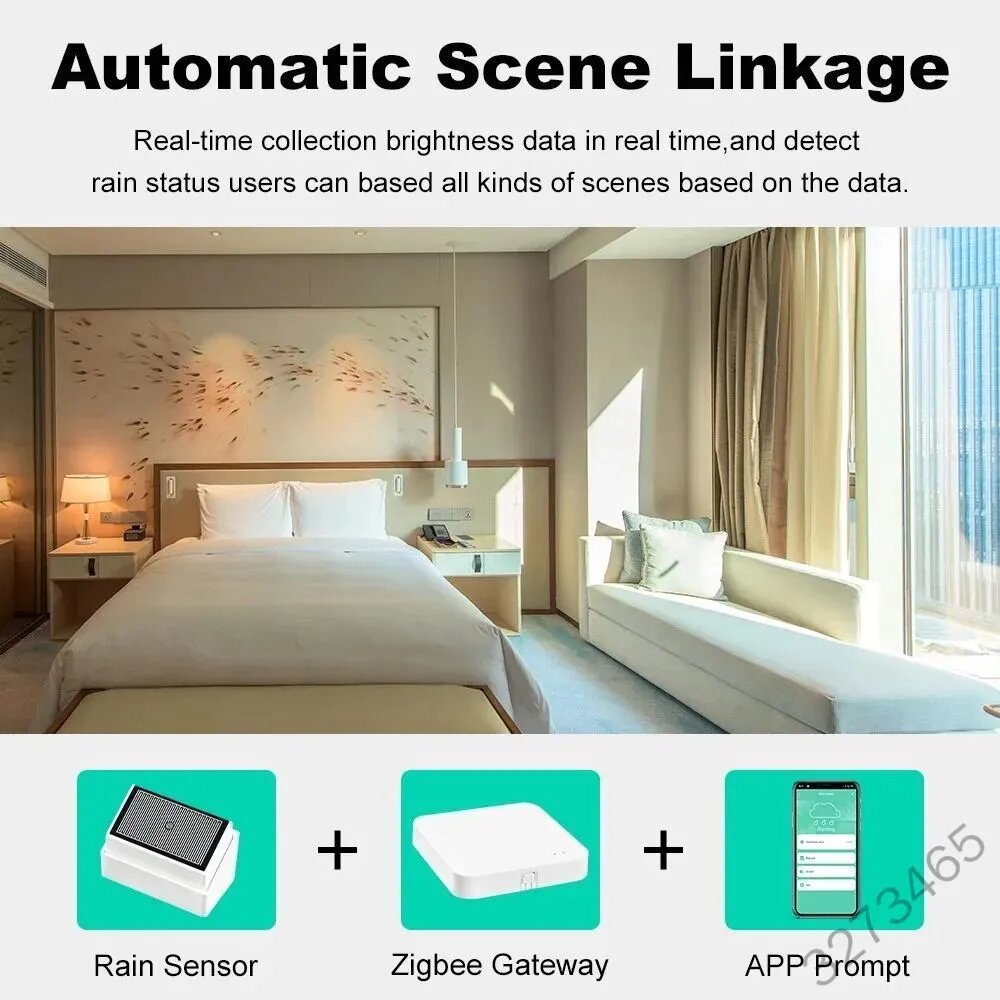 Zigbee Rain Detection Sensor, Zigbee 2 in 1 Rain Detection Sensor for Home Assistant, Smart Life, ZigBee — фото 1