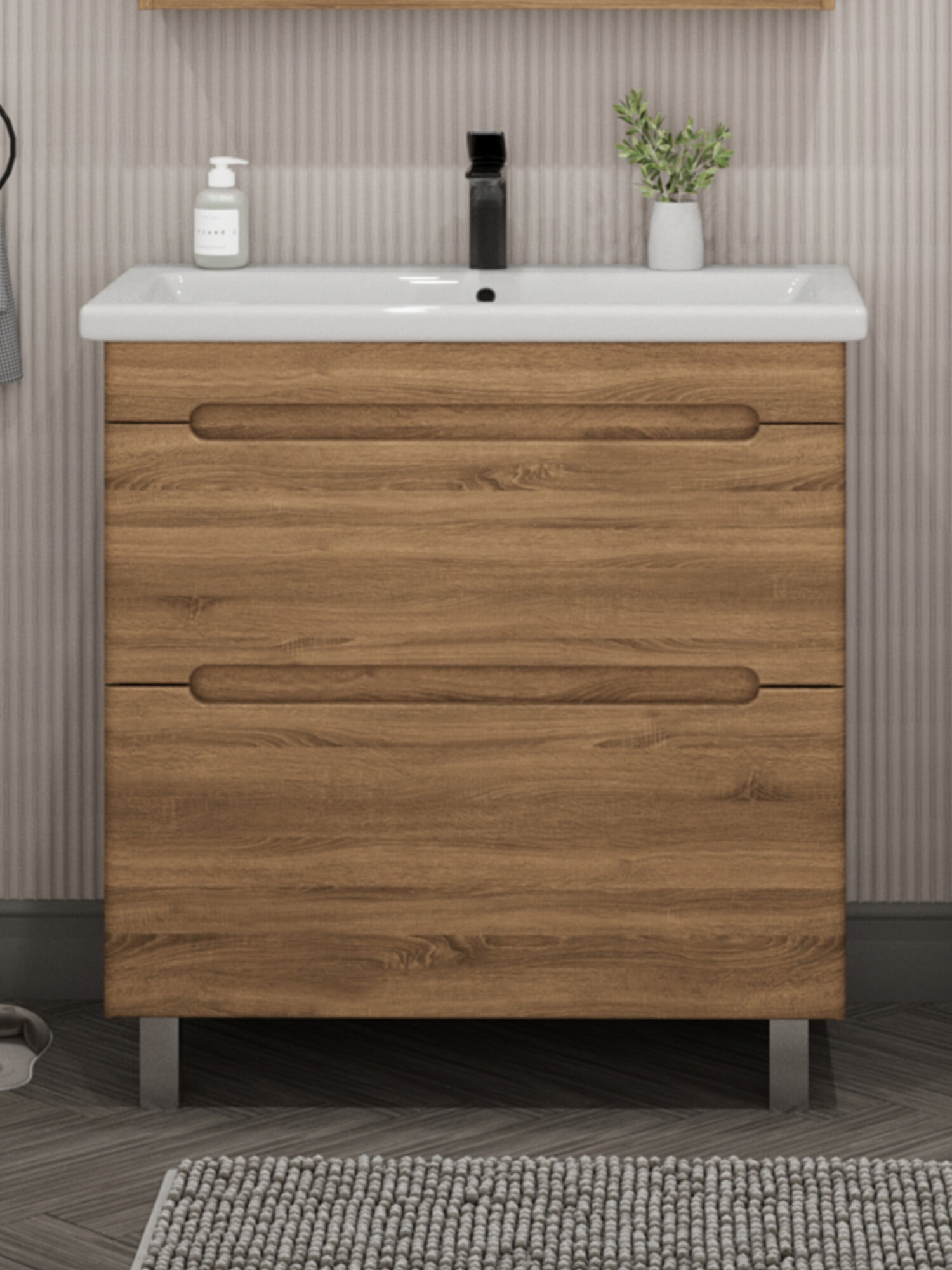 Тумба напольная SanStar Diva 70 Без раковины для ванной комнаты, Gold Craft